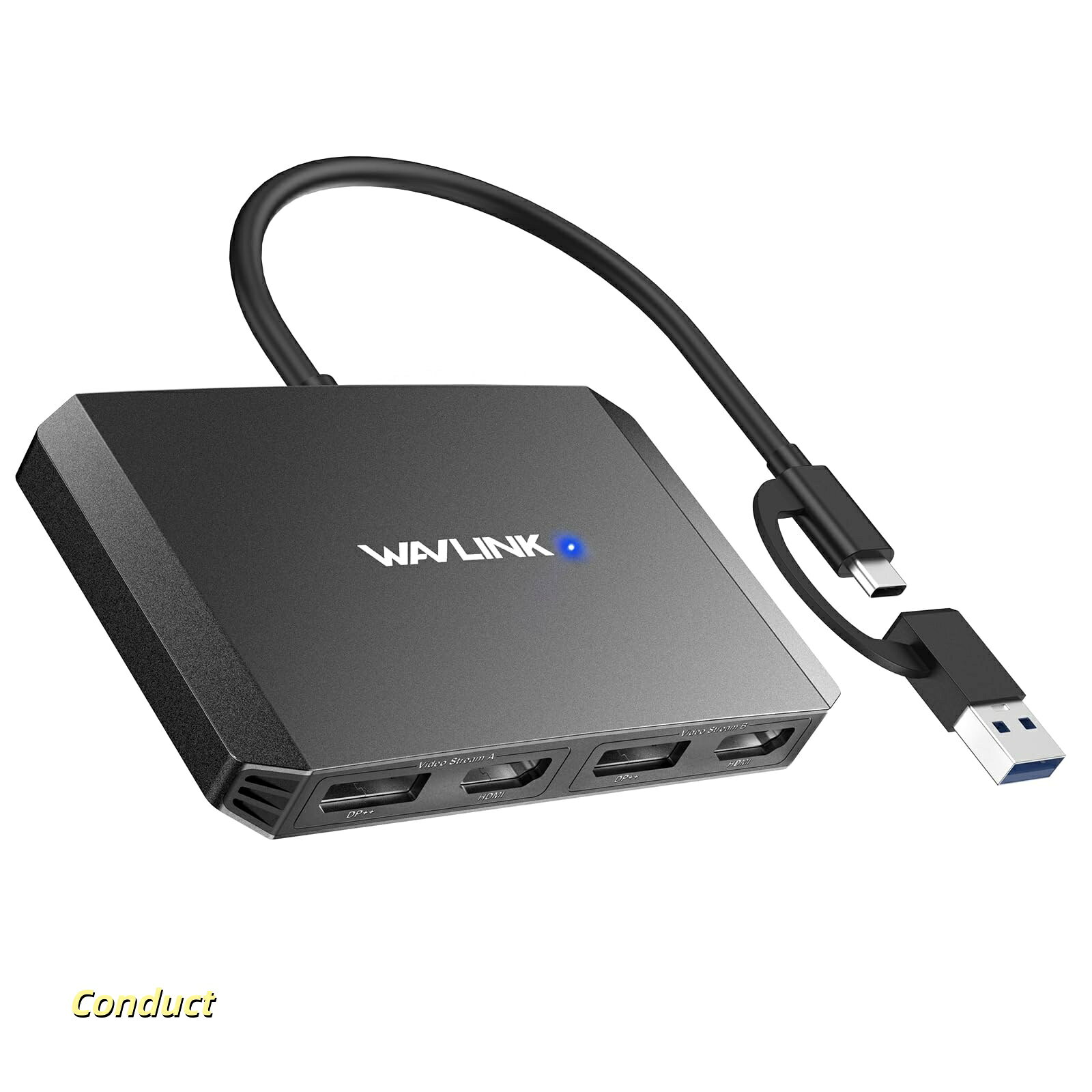 【送料無料】USB 3.0/USB C - DisplayPortとHDMIアダプター Displaylink Dual 4K@60Hz モニターハブ M1/M2 MacBook Dell HP Surface Len【送料無料】USB 3...