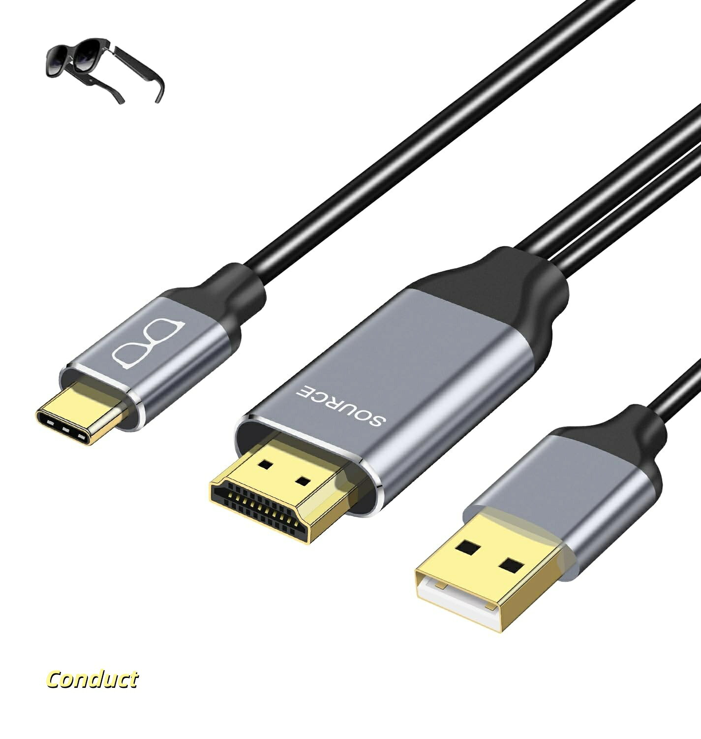 【送料無料】HDMI - USB Cケーブル USB電源アダプター付き 6.6フィート 4K@60Hz HDMIオス-タイプCオスコンバーター タッチ対応 MacB00k【送料無料】HDMI - USB Cケーブル USB電源アダプター付き...