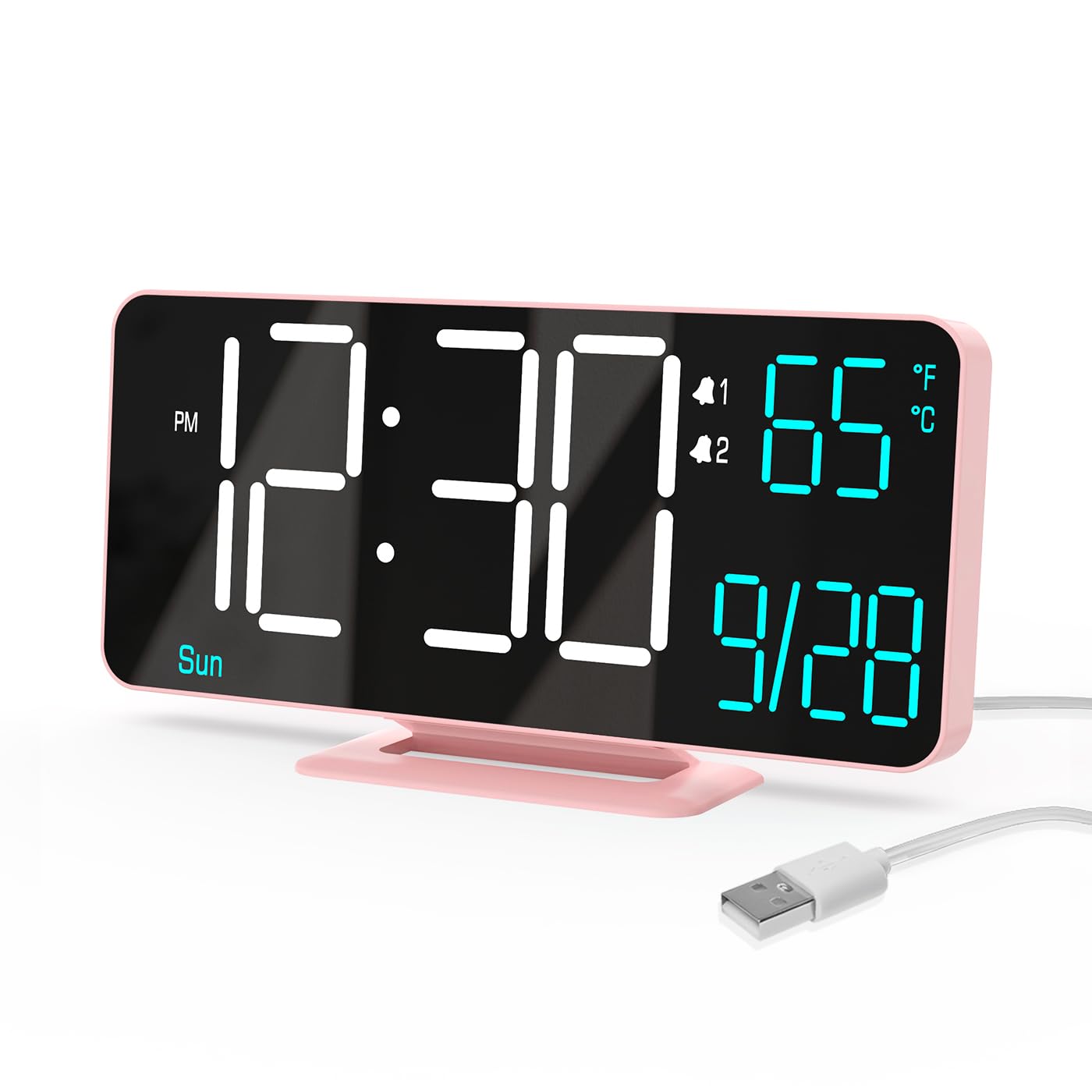【送料無料】KOSUMOSU デジタル時計 6.7インチ デュアル目覚まし時計 テーブル装飾用LED CLOCK 寝室用デジタルカレンダーテーブルクロッ【送料無料】KOSUMOSU デジタル時計 6.7インチ デュアル目覚まし時計 テーブル...