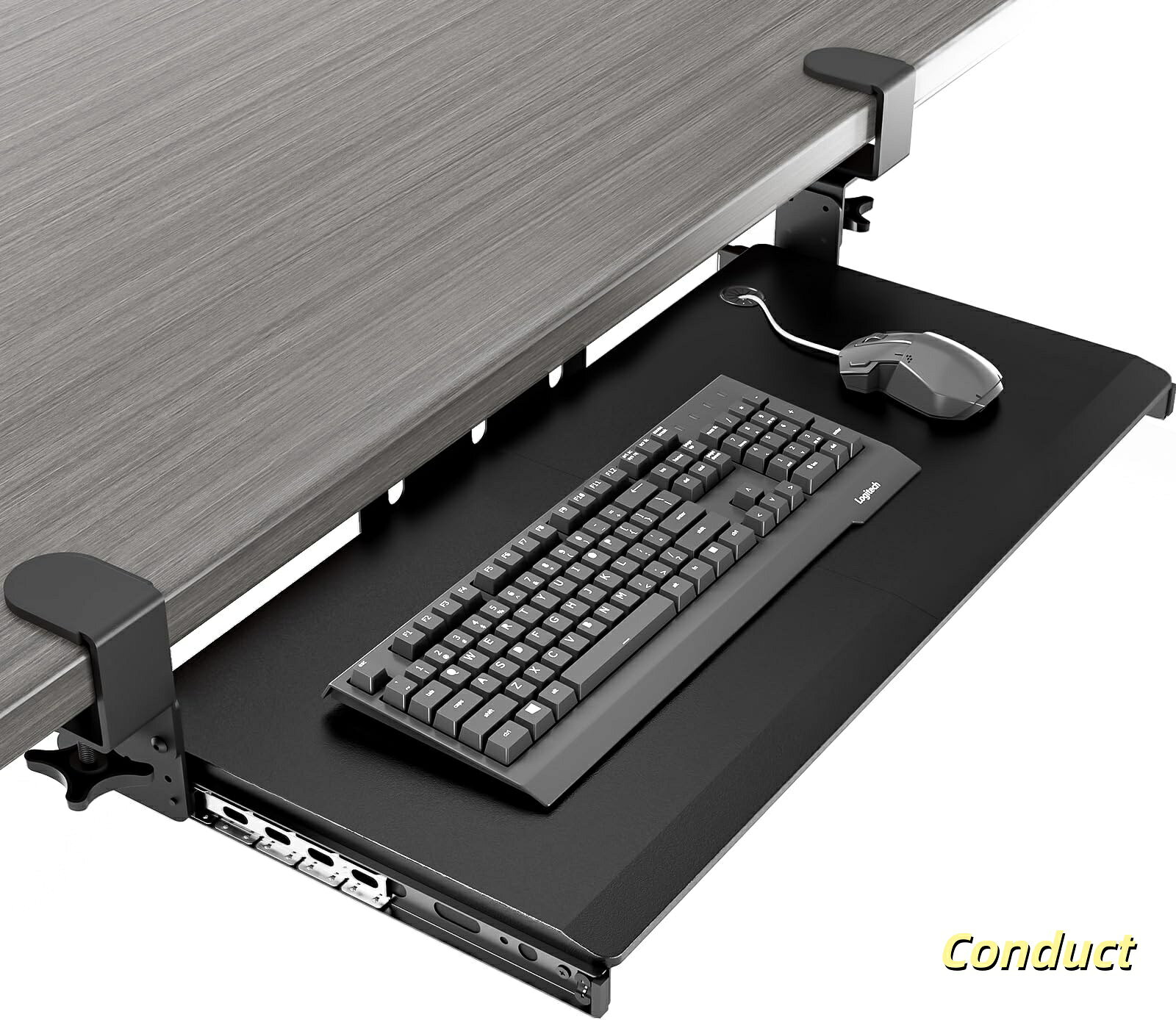 【送料無料】キーボードトレイ キーボードスライド式 クランプ式 人間工学設計 キーボード収納 マウス収納可能 組立簡単 テーブル拡張【送料無料】キーボードトレイ キーボードスライド式 クランプ式 人間工学設計 キーボード収納 マウス収納可能...