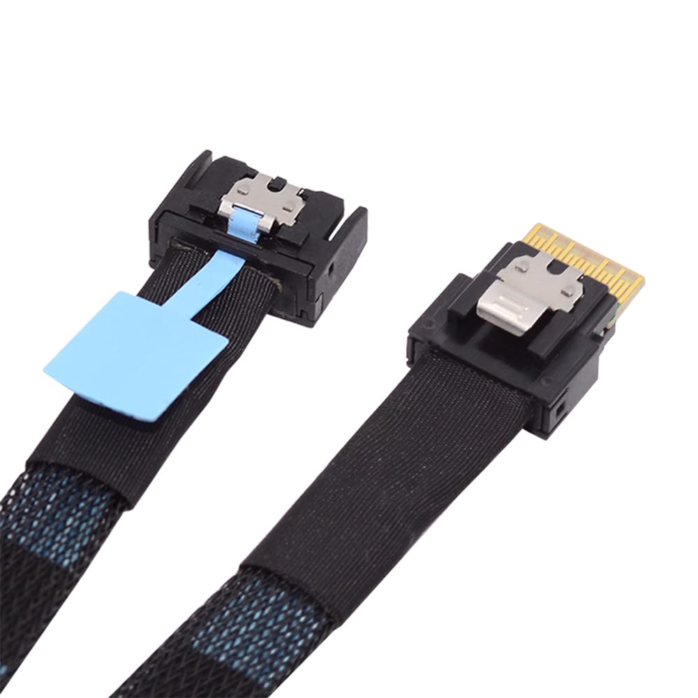 【送料無料】PCI-E 5.0 Mini Cool Edge IO MCIO PCI-E 4i 38ピン オス - SFF-8654 スリムライン 4X エクステンダーケーブル 50cm【送料無料】PCI-E 5.0 Mini Cool E...