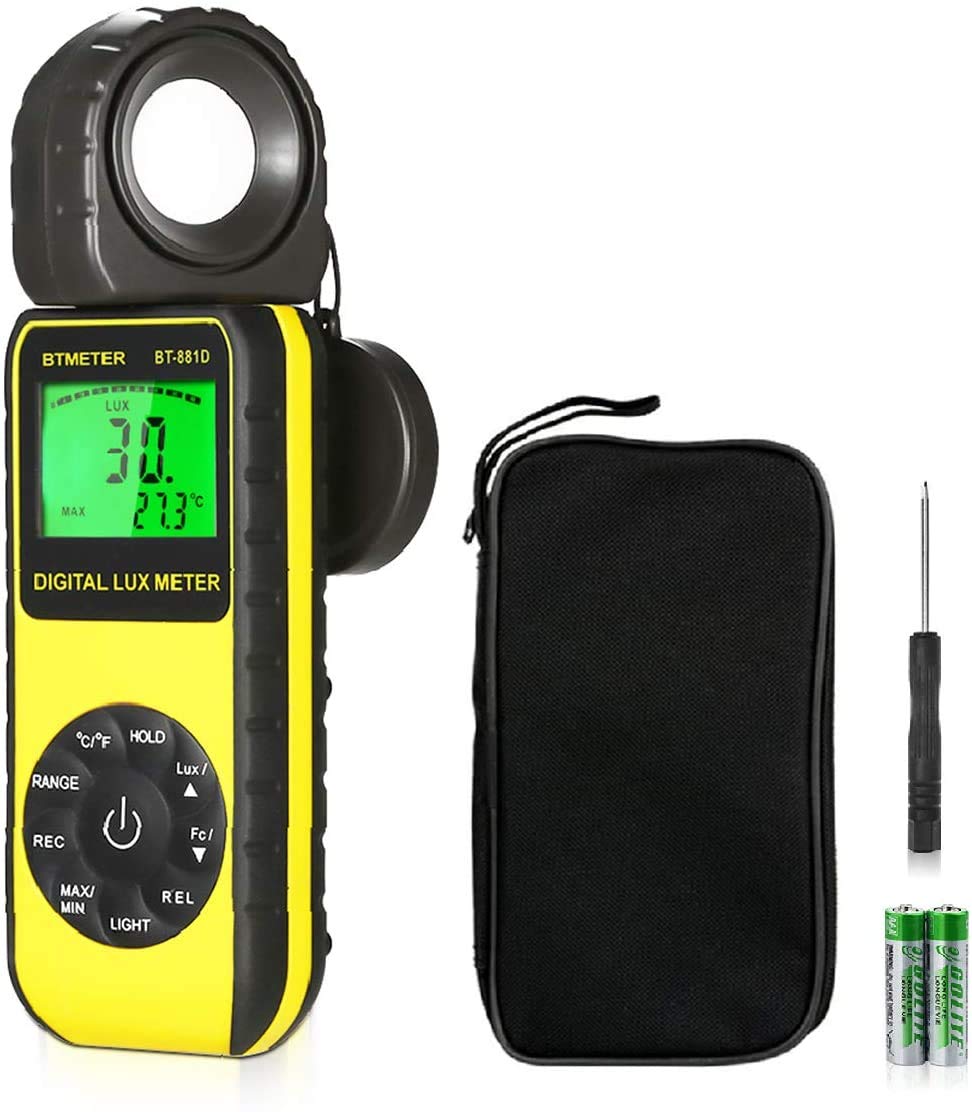 【送料無料】デジタル ルクスメーター BTMETER BT-881D 照度計 光度計 露出計 0.01-400,000Lux照度測定器、気温測定器搭載、高精度計測【送料無料】デジタル ルクスメーター BTMETER BT-881D 照度計 ...