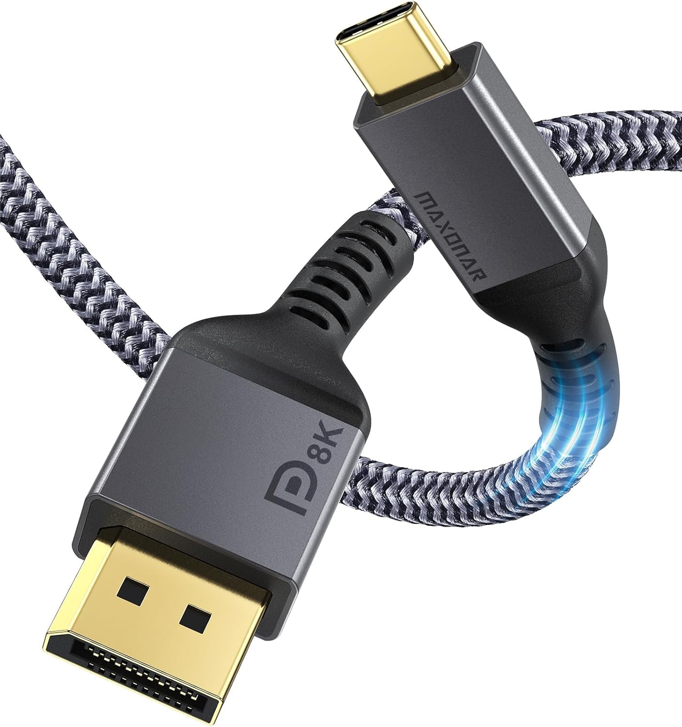 【送料無料】【VESA認証済み?DP1.4】Maxonar 8K USB C to DisplayPort 変換ケーブル 1M 4K@60Hz/144Hz/120Hz 5K@60Hz 2K@240Hz【単方向【送料無料】【VESA認証済み?...