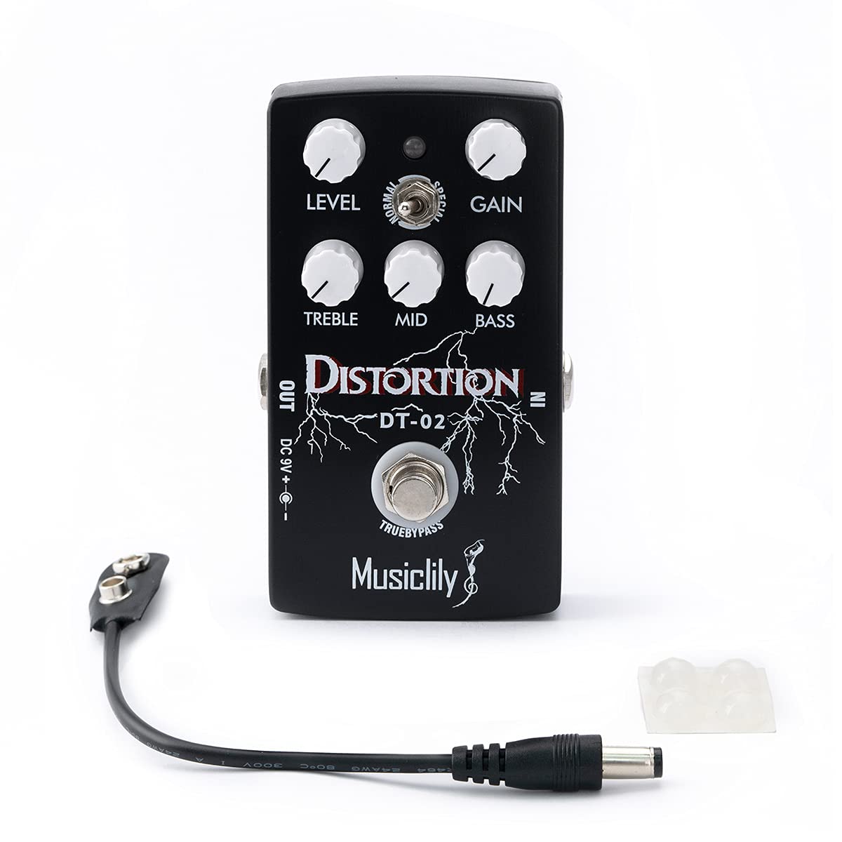 【送料無料】Musiclily Pro Distortion ディストーションギターエフェクター DC 9V アダプター電源エレキギター/ベース用トゥルーバイパ【送料無料】Musiclily Pro Distortion ディストーションギ...