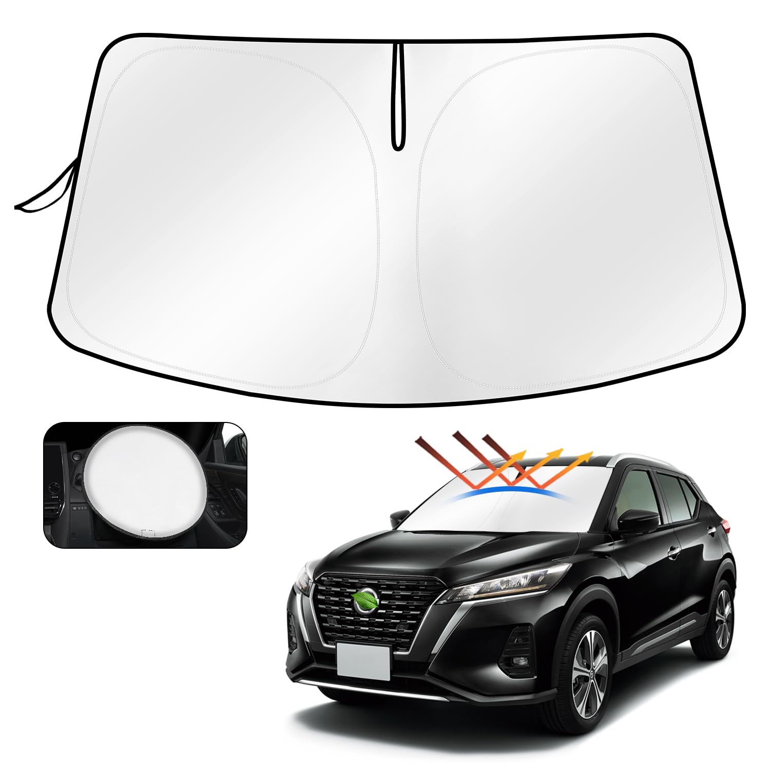 【送料無料】Cartist ニッサン 新型キックス P15 フロントサンシェード KICKS R2.6? フロントガラス サンシェード シェードカーテン マ【送料無料】Cartist ニッサン 新型キックス P15 フロントサンシェード K...