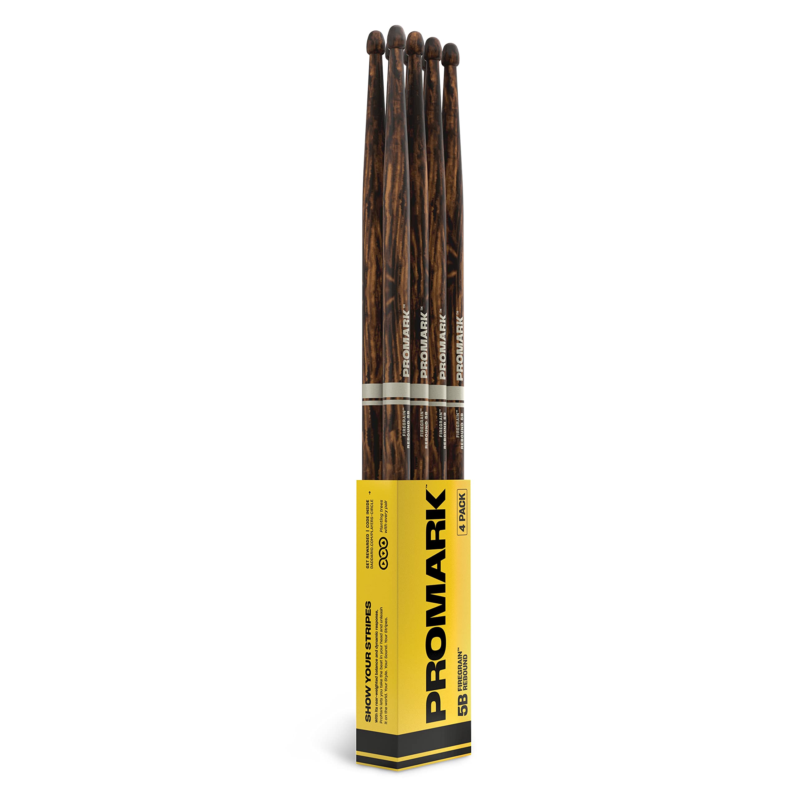 【送料無料】PROMARK プロマーク ドラムスティック Rebound Balance FireGrain Acornチップ 5B R5BFG-4P (406 x 15.1mm) 4ペアバンドル【送料無料】PROMARK プロマーク ドラ...