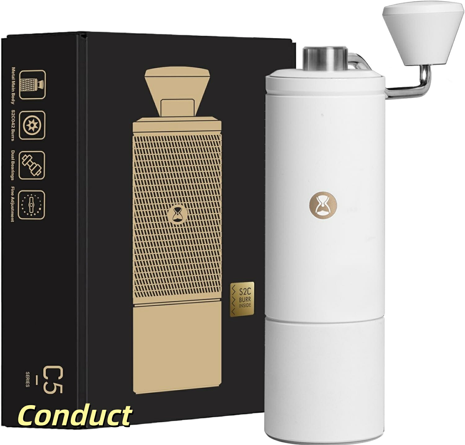 【送料無料】 栗子C5 手挽きコーヒーミル 手動式 全金属製 S2C-042-III特許臼 目盛り調整ダイヤル コーヒーグラインダー 清掃しやすい【送料無料】 栗子C5 手挽きコーヒーミル 手動式 全金属製 S2C-042-III特許臼 目...