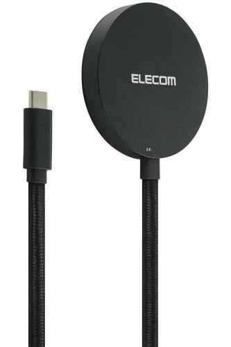 マグネットでQi2対応スマートフォンに固定するだけで高速充電できる、Qi2規格対応のワイヤレス充電器です。 WPC(ワイヤレスパワーコンソーシアム)が策定したワイヤレス給電の国際標準規格「Qi(チー)2」に準拠した正規認証品です。 ※エレコ...