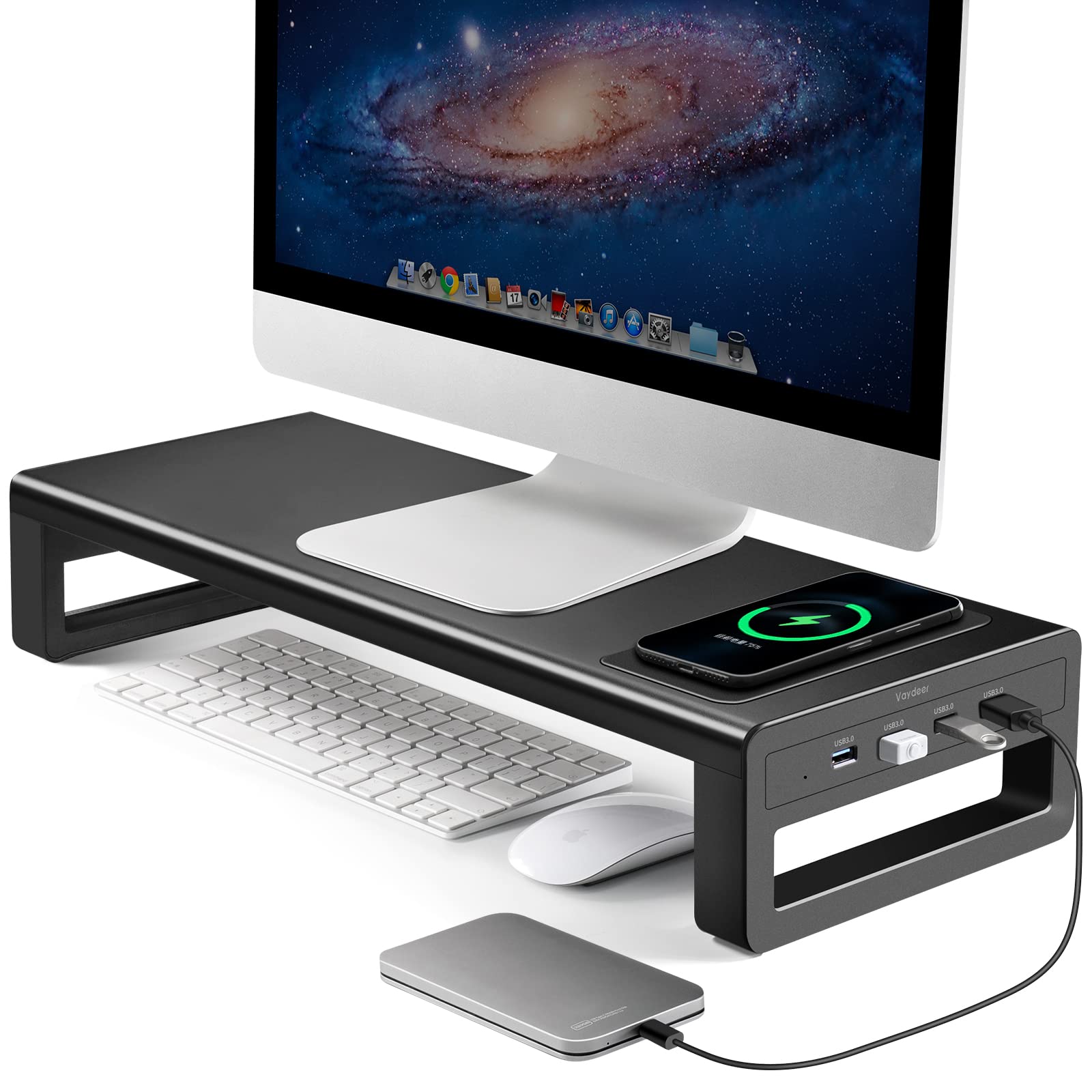 【送料無料】VAYDEER モニター台 USB 3.0 ディスプレイ 台 モニタースタンド スマホ専用置き場付き パソコン台 机上台 卓上 高速データ【送料無料】VAYDEER モニター台 USB 3.0 ディスプレイ 台 モニタースタンド...