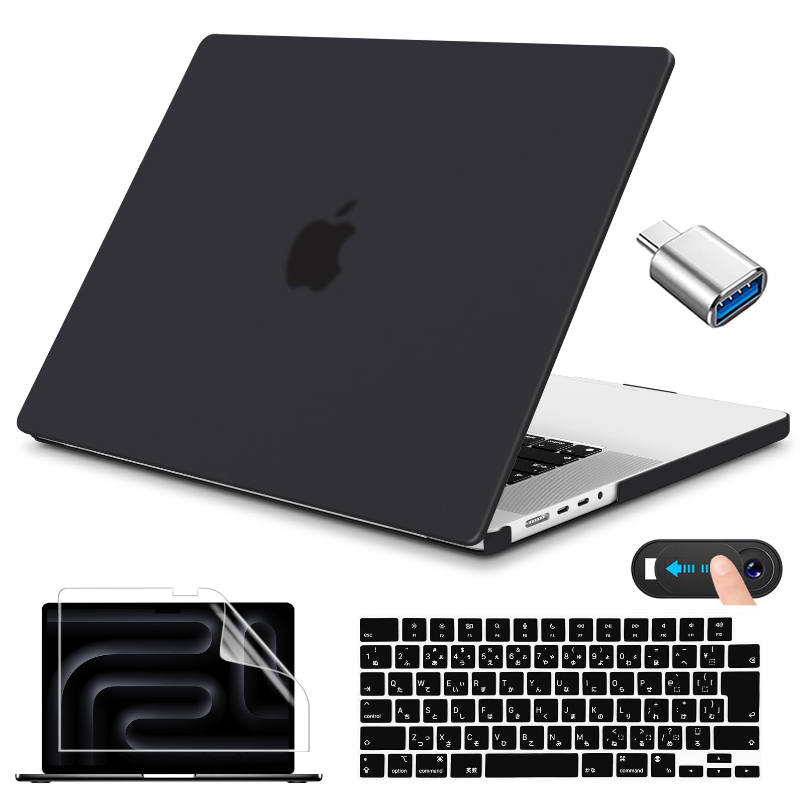 【送料無料】CISSOOK MacBook Pro 14 ケースカバー 2021-2026年 新型 黒い 半透明 つや消し カバー A3426 A3427 A3434 A3112 A3185 A340【送料無料】CISSOOK MacBoo...