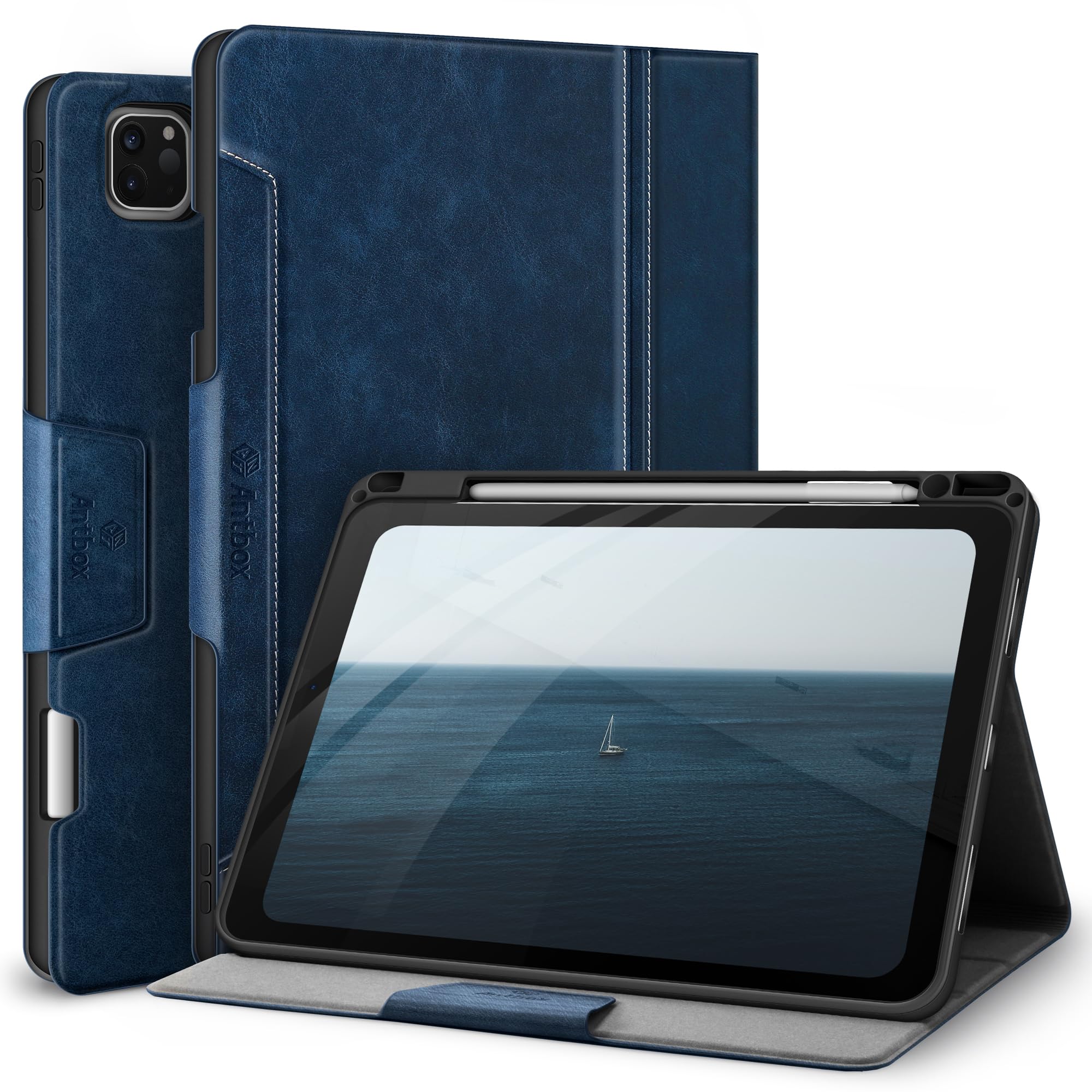 【送料無料】Antbox iPad Pro 11インチ ケース 第4/3/2/1世代兼用 Pencil 2 収納/ペアリングとワイヤレス充電対応 ひび割れ防止 PUレザ【送料無料】Antbox iPad Pro 11インチ ケース 第4/3...