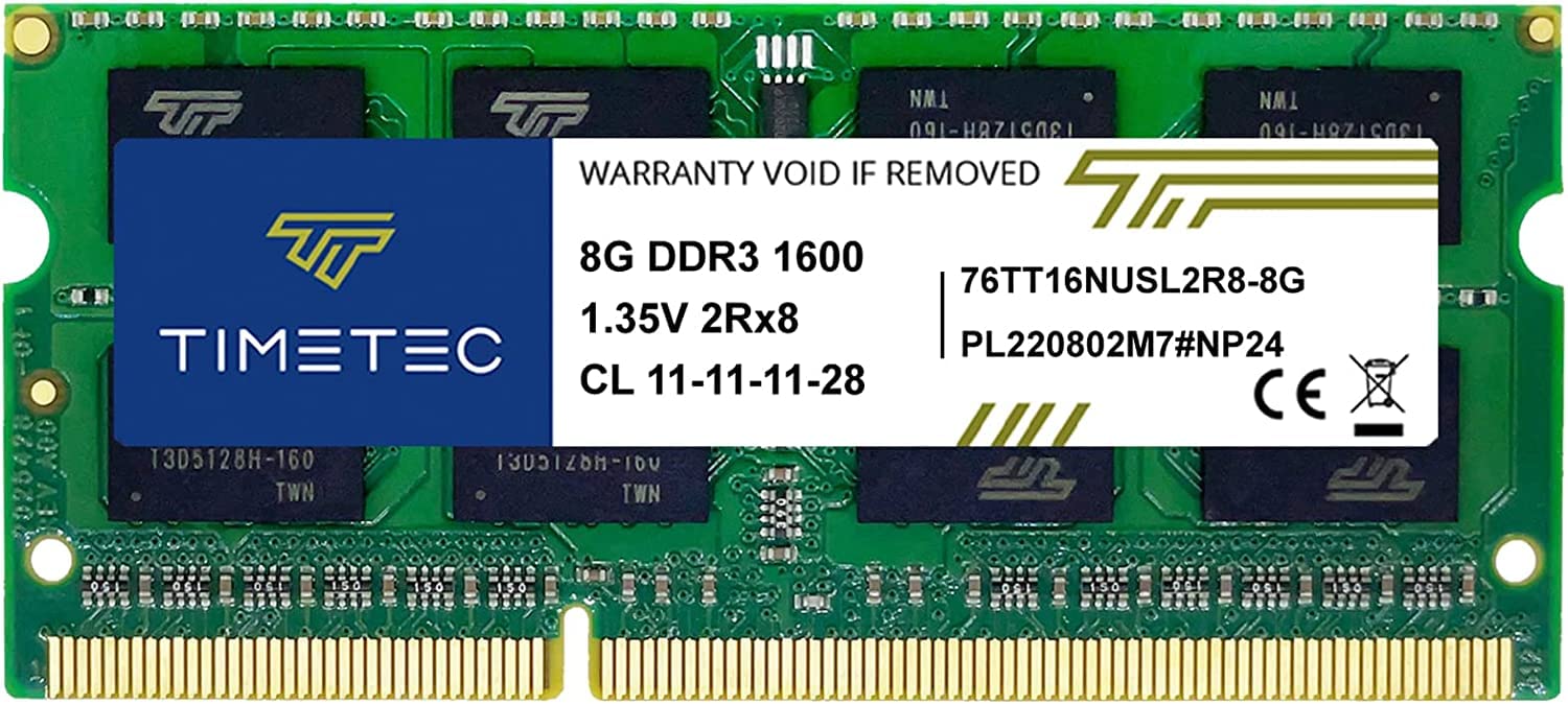 DDR3L 1600MHz PC3L-12800 204 ピン アンバッファリング 非 ECC CL11 デュアル ランク 2Rx8 ベース 512x8 電圧:1.35v 容量:8G 保証付き - 購入日からの永久保証無料テクニカルサポート...