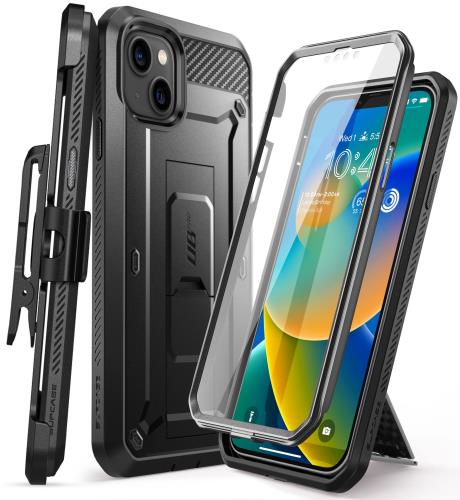 対応機種: iPhone13/14 6.1 2021/2022発売 守るためのデザイン：この製品は米国軍事規格を取得し、ケースと液晶保護フィルム一体型で、スマホを全面カバーできます。各種コネクタにはフラップ式のキャップが装備されており、砂・...