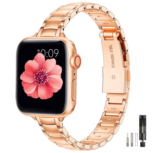 対応モデル: 当社のスリムなメタルバンドはApple Watch バンド Series 11/10（46mm）、Series 9/8/7（45mm）、Series 6/5/4/SE3/SE2/SE（44mm）、およびSeries 3/2/1...