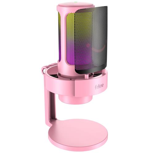 ピンク色の外観に多彩なRGBライティングFIFINE AmpliGameのRGBライティングはゲーミングに没入感と独特なパーソナリティを様々なコンビネーションで実現できます。マイク上部の高速反応タッチミュートボタンを利用すると、マイクのミュ...