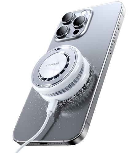 MagSafeの欠点を克服・優れた冷却性能TORRAS 「PolarCircle」独自のTEC（ペルティエ素子）プレートと静音高速ファンを組み合わせ、充電中に発生する熱を迅速に排出。充電開始から約10秒で冷却パッドの温度が10℃低下し、長時...