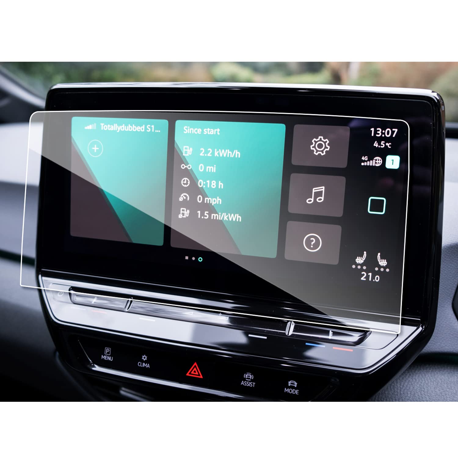「適用車種」👍新型 フォルクスワーゲン ID.4 VW 12インチのDiscover Pro Maxステートメントパッケージ（2022.11~現行） 「特徴」：HDクリア、キズ防止最適、自己吸着タイプ、気泡なし、9H硬度、貼...