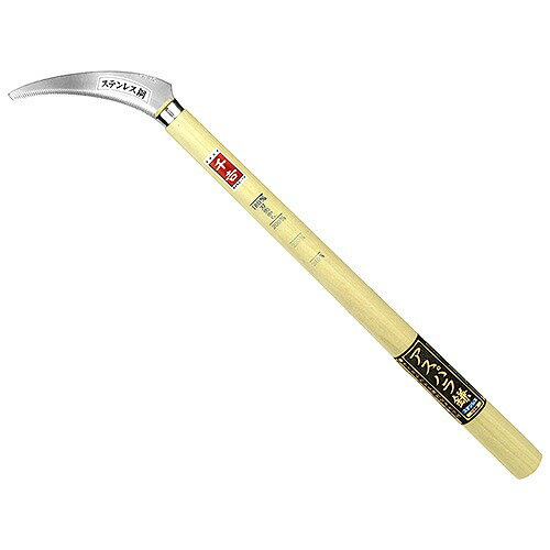 商品説明アスパラの収穫に便利なメモリ付の収穫鎌です。 【用途】 作物の収穫作業。 【機能】 ●アスパラの収穫に最適な鎌です。 ●アスパラのサイズが一目で分かるメモリ付です。 ●ステンレス製でサビに強く衛生的です。 【仕様】 ●全長：473m...