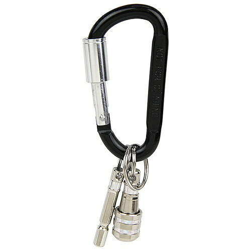 商品詳細先端工具およびキー等をまとめてホールドできるセットです。 【用途】 先端工具、キー等の落下防止。 【機能】 ●ネジ式ロック付カラビナ小を採用しているので、不意の脱落防止はもちろん、取付ける場所も選びません。 ●スライド脱着で取替が簡...