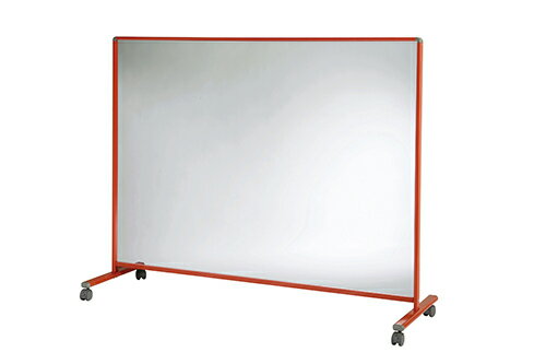 姿見にも、お絵かきボードにも仕様可能片面：ミラーボード/片面：スチールホワイトボード・キャスター付・シルバー枠板面寸法W1665×D550×H1348/ミラー寸法W1629×H1180