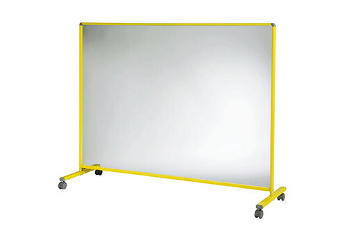 姿見にも、お絵かきボードにも仕様可能片面：ミラーボード/片面：スチールホワイトボード・キャスター付・シルバー枠板面寸法W1665×D550×H1348/ミラー寸法W1629×H1180