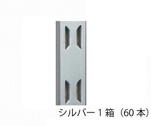 ■特徴：最薄のアルミ製棚柱です。薄型なので、気になる壁と棚板の隙間を小さくすることが出来ます。 またアルミ製でカット切断も容易にできます。 20ミリ間隔で棚板調整が可能。 上下には取付高さ調整の長丸穴付きで、施工時のレベル出しが容易に行えま...