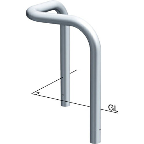 メーカーサンポール(SUNPOLE)商品名コーナーアーチ 車止め　φ76.3(t3.0)×W700×W700×H650mm品番AA-8UR7-650商品説明丸みのあるフォルムであらゆる環境にマッチするスタンダードタイプの車止めです。用途・使...