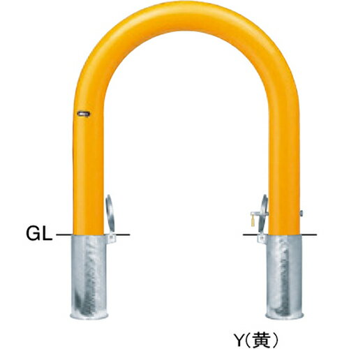 メーカーサンポール(SUNPOLE)商品名アーチ 交換用本体のみ　φ101.6(t4.2)×W720×H700mm品番FAC-11SK(Y)HONTAI商品説明丸みのあるアーチ型フォルムであらゆる環境にマッチするスタンダードタイプの車止めで...