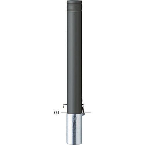 メーカーサンポール(SUNPOLE)商品名ボラード　φ114.3(t4.5)×H850mm品番V-F360SK商品説明タイプ/ボラード 仕様/差込式カギ付南京錠25mm付 材質/スチール+アルミ鋳物 仕上げ/カラー　焼付塗装/ダークグレー ...