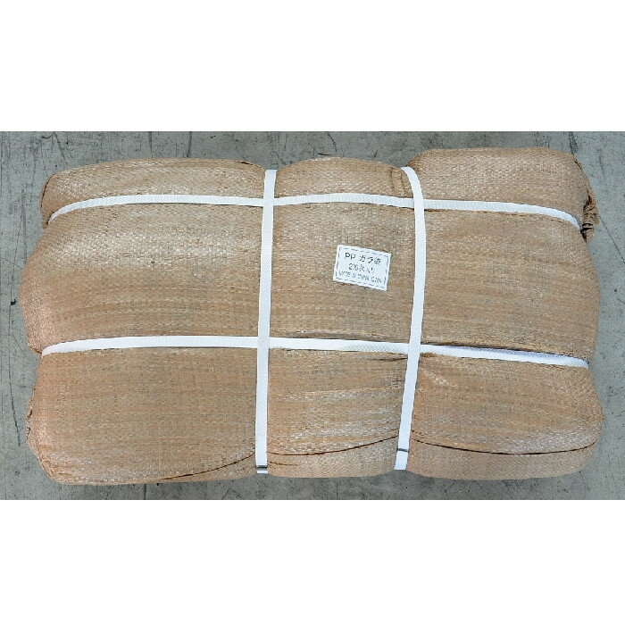 PPガラ袋は、通常の土のう袋よりも大きく、ガラやゴミ・木材などを入れて使うのに適しています。 厚みもあり丈夫で破れにくくなっています。 口元を縛れるひも付きです。 再生原料を使用してます。 色：茶色 平均重量：前回入荷商品の平均重量が53g...