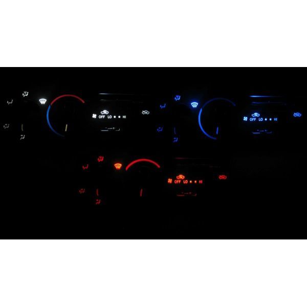 商品説明メーカー名クールファクトリー 商品名LEDエアコン照明1台分セット適合車種TOYOTAライトエースノア (SR40G/SR50G/CR40G/CR50G)平8(96)/10〜平13(01)/10 (マニュアル2連ダイヤル式用) 注意...