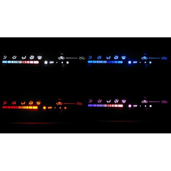 商品説明メーカー名クールファクトリー 商品名LEDエアコン照明1台分セット適合車種DAIHATSUミラ (L700S/L710S)&nbsp;平10(98)/10〜平14(02)/12 (画像と同じレバー式エアコン用)注意 LEDには極性が...