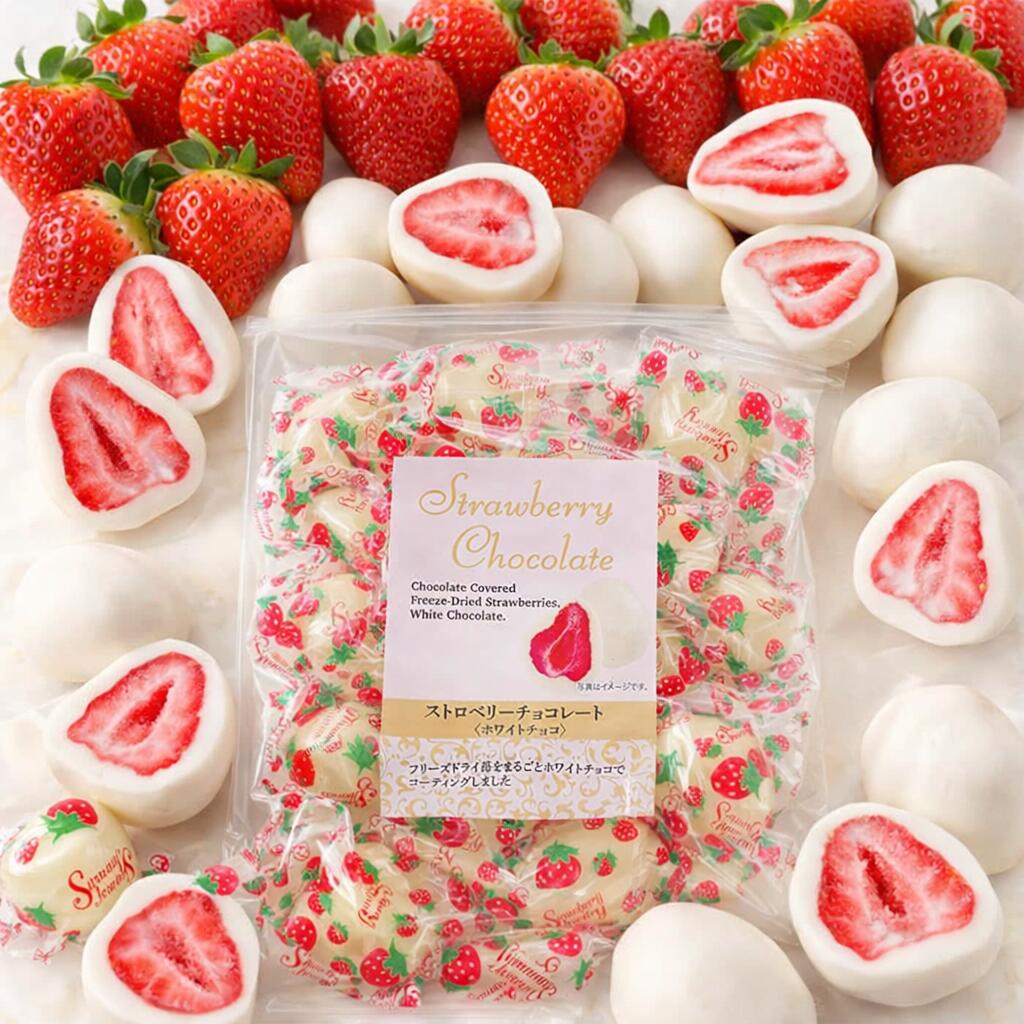 商品情報【以下のような内容で検索されております。】春日堂 フリーズドライストロベリー ホワイトチョコ ストロベリーチョコ いちごチョコ 苺 チョコレート フリーズドライ苺 個包装 145g サービス袋 大容量 徳用 おやつ 配り用 職場用 ...