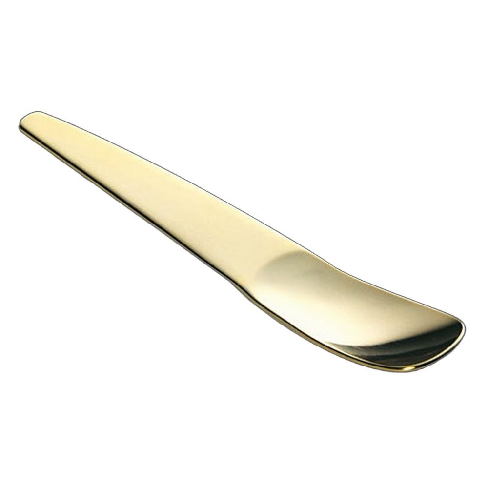 【18-8　アスティ　プチスプーン　金メッキ　6本入】 ●サイズ：全長90mm ●材質：18-8ステンレス ●原産国：日本 ■アイスやプリンなどにもぴったりなステンレス製スプーンです。