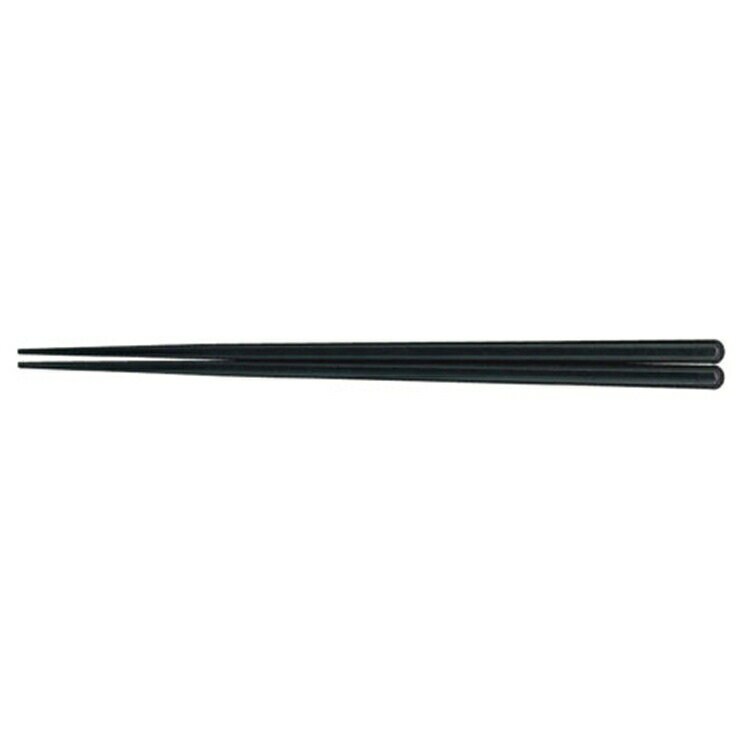 【耐熱箸　23cm　50膳入　ブラック】 ●サイズ：全長230mm ●材質：シンジオタクチックポリスチレン ●耐熱温度：240℃ ●入数：50膳入 ■スチーム洗浄や煮沸消毒ができます。 ■箸先は四角で物がつかみやすい形状です。