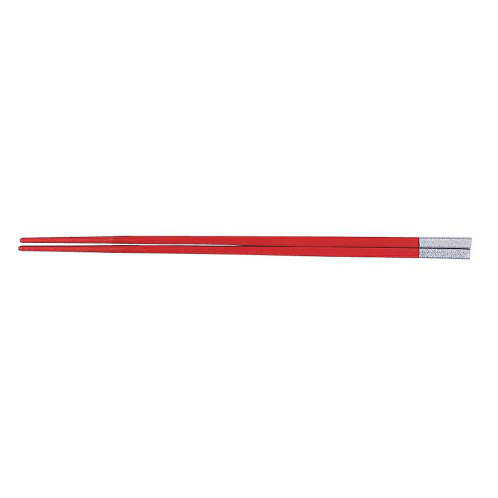 【PBT　和洋中　先丸箸　シルバー　朱　25cm　10膳入　85915570】 ●サイズ：全長250mm ●材質：PBT樹脂 ●耐熱温度：200℃ ●入数：10膳入 ●食器洗浄機・消毒保管庫・電子レンジ対応 ■耐熱温度200℃の業務用PBT...