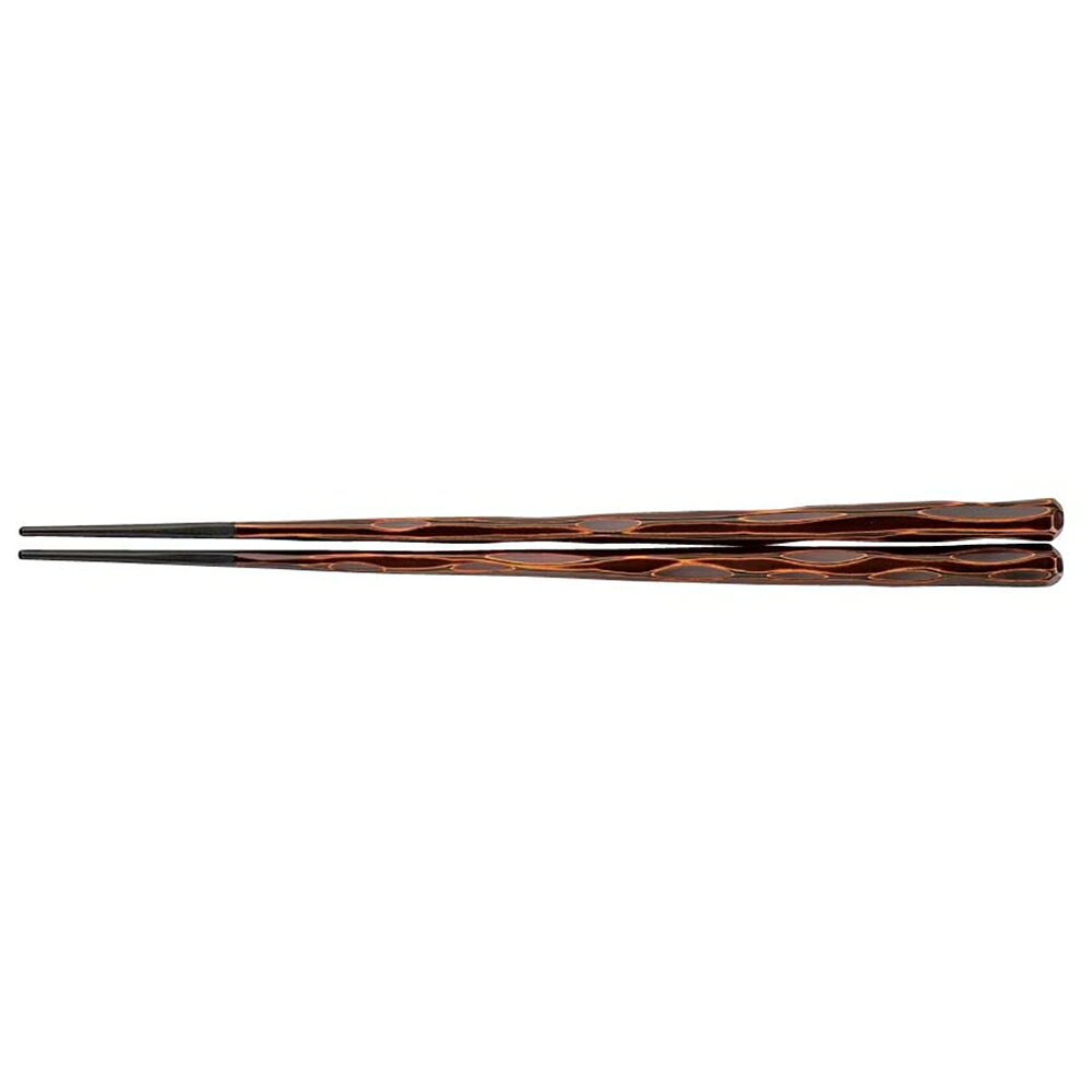 【PBT　六角一刀彫箸　栃　24cm　10膳入　90030864】 ●サイズ：全長240mm ●材質：PBT樹脂 ●耐熱温度：200℃ ●入数：10膳入 ●日本製 ●食器洗浄機・消毒保管庫・電子レンジ対応 ■耐熱温度200℃の業務用PBT樹...