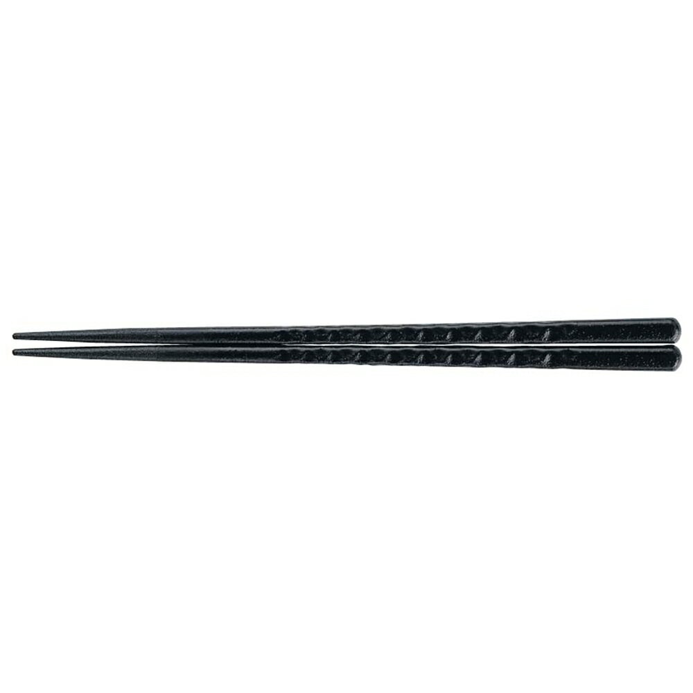【PBT　亀甲箸　黒乾漆　24cm　10膳入　90030853】 ●サイズ：全長240mm ●材質：PBT樹脂 ●耐熱温度：200℃ ●入数：10膳入 ●日本製 ●食器洗浄機・消毒保管庫・電子レンジ対応 ■耐熱温度200℃の業務用PBT樹脂...