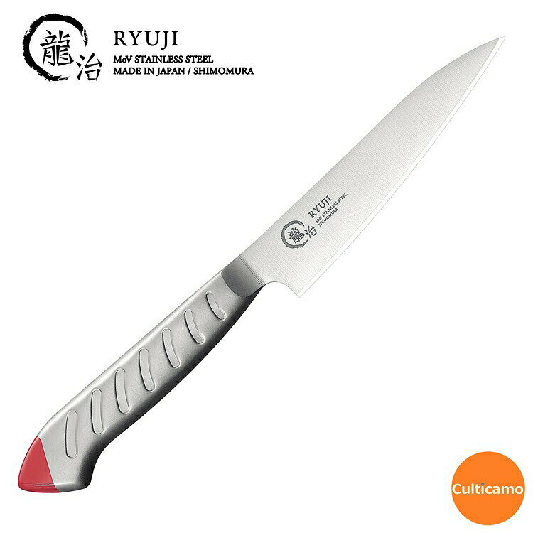 【龍治　ステンカラー　ペティーナイフ　12.5cm　ホワイト】 ●サイズ：12.5cm（全長250mm）/背厚1.8mm ●重量：90g ●材質（刃）：モリブデンバナジウム鋼 ●材質（ハンドル）：18-8ステンレス鋼 /ウレタン焼付塗装 ●...