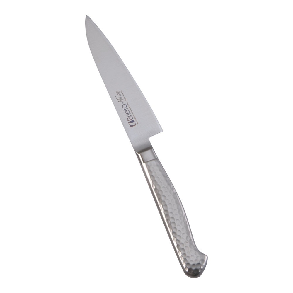 【ブライトM11プロ　割込　ぺティ　両刃　12cm　M1108-DPS】 ●サイズ：刃渡り12cm（全長240mm）/背厚1.8mm ●重量：75g ●材質：モリブデンバナジウム鋼、18-8ステンレス ●原産国：日本 ■錆びにくい13クロー...