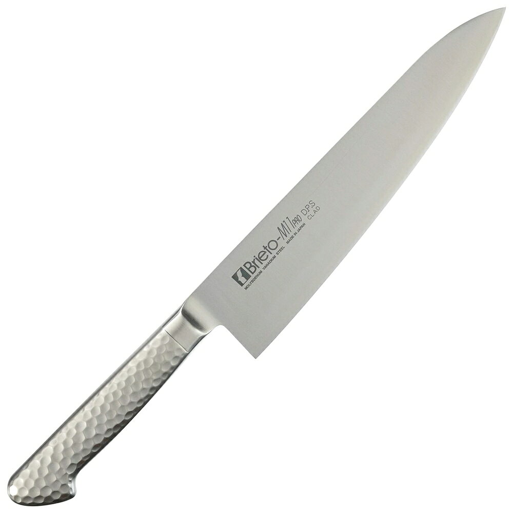 【ブライトM11プロ　割込　牛刀　両刃　21cm　M1105-DPS】 ●サイズ：刃渡り21cm（全長340mm）/背厚2.0mm ●重量：150g ●材質：モリブデンバナジウム鋼、18-8ステンレス ●原産国：日本 ■錆びにくい13クロー...