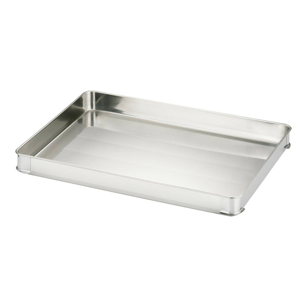 【18-8　システムバット　餃子バット　L型　身】 ●サイズ：520mmx380mmx高さH50mm ●材質：18-8ステンレス ※フタ（別売り）は「18-8　システムバット　餃子バット　L型　蓋」をご利用いただけます。 ■仕込みの定番！ス...