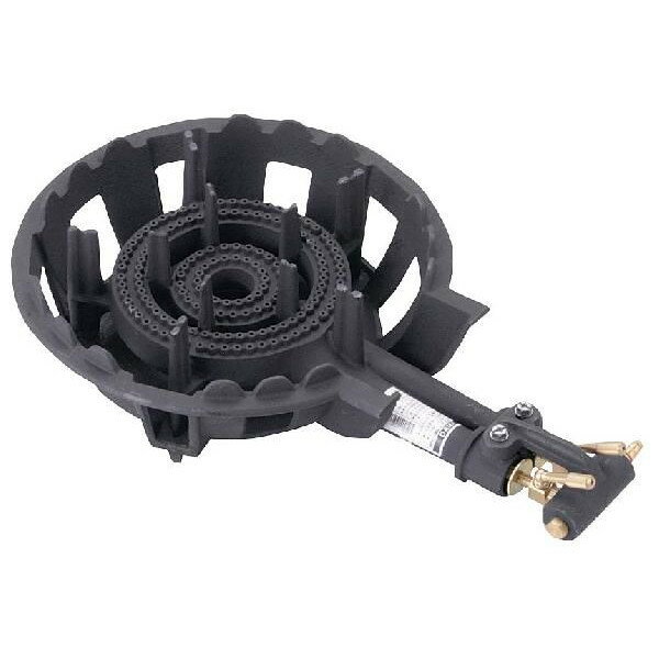 ●バーナーサイズ：φ240×430×H110 ●下枠サイズ：φ325×H130 ●外形寸法：A500mmB130mmC325mmD430mm ●ガス消費量：6.92kw ●ガス接続口：φ9.5mmゴム管口 ●寸胴鍋の使用範囲：33cmまで ...