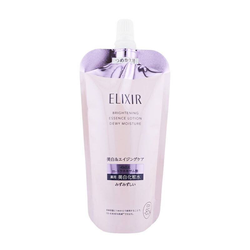【医薬部外品】 JAN 4909978229573 うるおって、光満ちる透明感。 【商品名/内容物】 ELIXIR エリクシール ブライトニング ローション みずみずしいタイプ ca 詰替え 150mL 化粧水 【使用方法】 朝・夜の洗顔の...