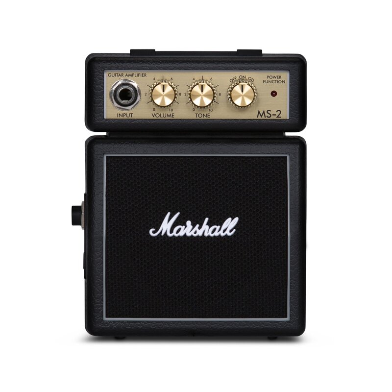 マーシャル ミニアンプ 商品紹介 MARSHALL MS-2 コンパクトなボディーにマーシャルスタックのデザインを踏襲した伝統的なルックス。 もちろんマーシャルロゴも入っています。自宅でのプレイやインテリアとしてもどうぞ。 サイズを超えたラ...