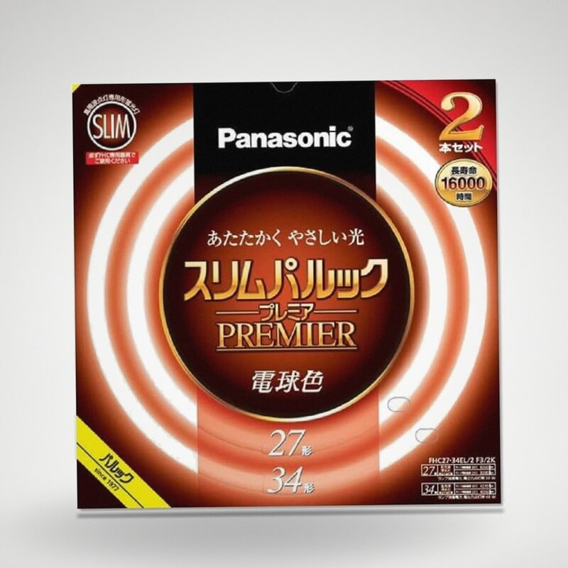 管径16mmのスリムなガラス管を採用 電子放出物質の塗布プロセス及び塗布量の適合化 約16000時間の長寿命を実現 用途に応じて選べる3光色 色鮮やかRa84