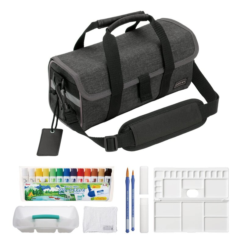 【特長】6年間使う学校に便利なシンプルデザイン水彩絵の具スケッチセット 【特長2】パレットについた絵の具が落ちやすい「クリーン絵の具」を採用 【セット内容】クリーン絵の具12色・丸筆(6号・14号)・筆ケース 【セット内容2】ダブルパレット...