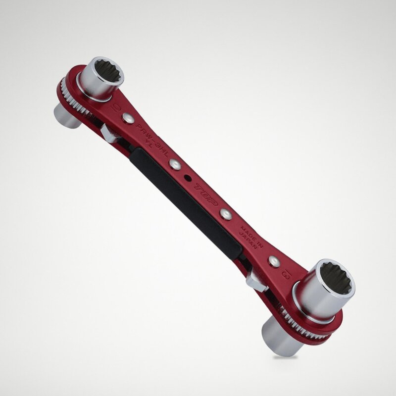 全長:146.5mm 重量:145g 対辺寸法:8mm、10mm、12mm、13mm 材質:アルミ合金/Cr-V 生産国:日本