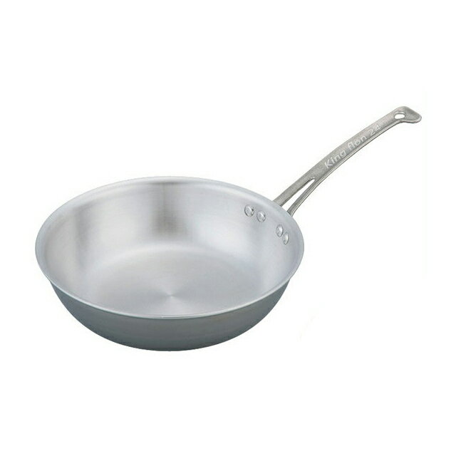 中尾アルミ ND-11M キングフロンノーメイクフライパン深型 21cm （5094409）[オール熱源] [IH対応]【ニューキングデンジ(オール熱源対応)/メジャー付/取手：ステンレスキャスト製】従来のキングデンジ製品に、改良を加えた製...