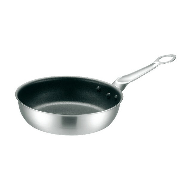 【新型取手】 IH厨房用での使い勝手を考慮し、柄を短くしました。小指と薬指が引掛け穴部分にかかるように握って下さい。 IHマエストロシリーズ 炒め（ソテー）専用にフッ素極厚コーティングに加え、フッ素がより深く入り込み持続しやすいアルミ+ステ...